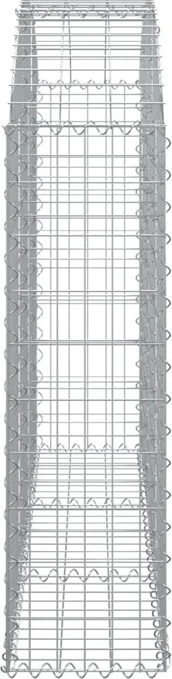 Klenutý gabionový koš 150 x 30 x 100/120 cm pozinkované železo 153445