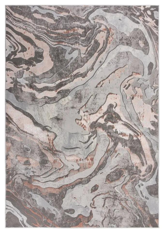 Šedo-béžový koberec Flair Rugs Marbled, 80 x 150 cm