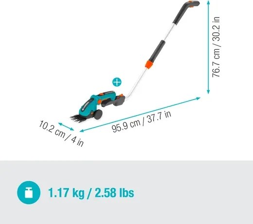 © 2026 GARDENA Akumulátorové nůžky na trávu ComfortCut Li - sada