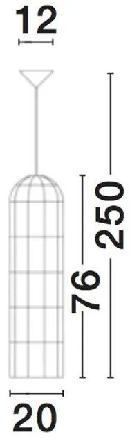 Nova Luce Závěsné svítidlo MIA, přírodní barva E27 1x12W
