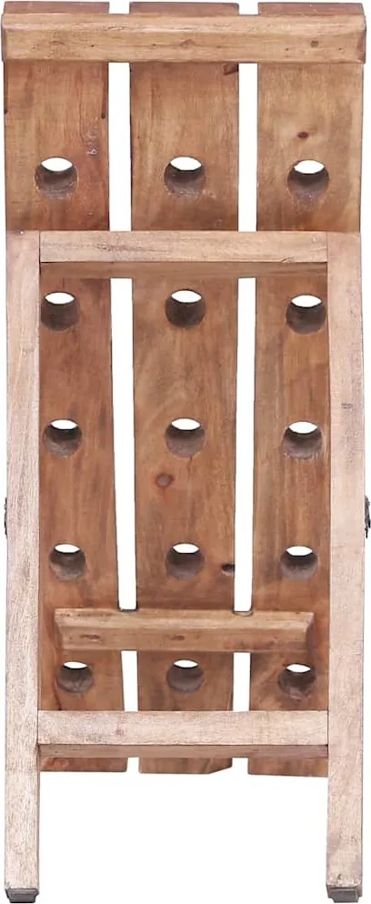 Stojan na víno na 15 lahví 26x50x70 cm masivní mahagonové dřevo 283900