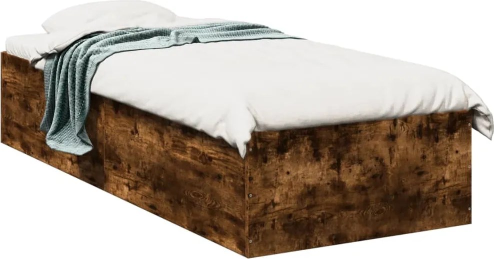 Rám postele kouřový dub 90 x 190 cm kompozitní dřevo 3281067