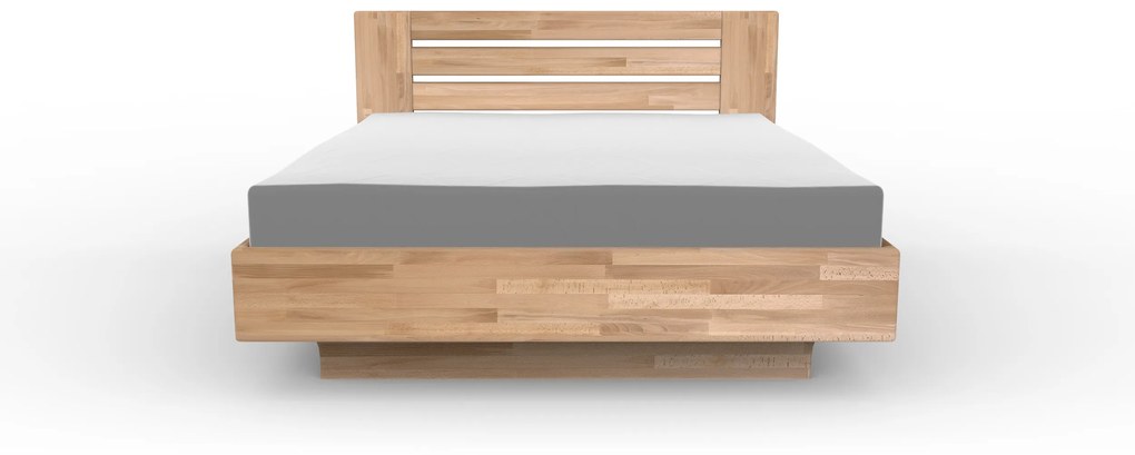 Masivní postel MERKUR - Solwo Design Dřevo a odstín oleje: BUK Cink - Olej odstín BO102, Rozměr spací plochy: 200x200