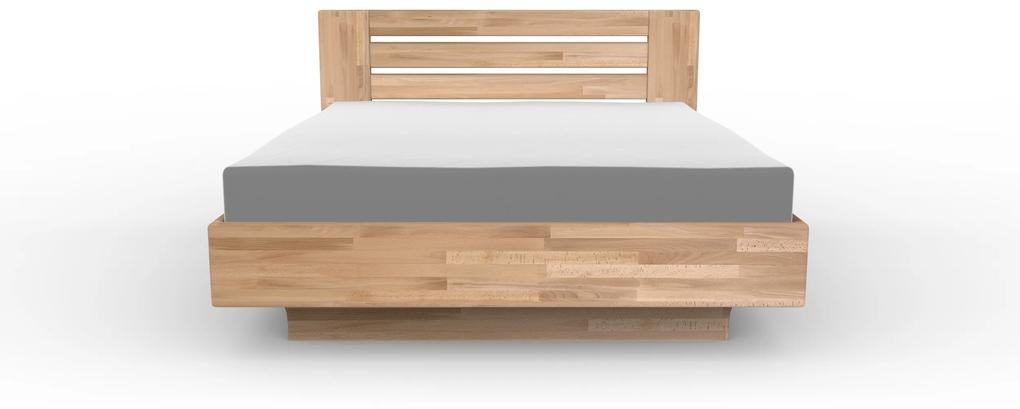 Masivní postel MERKUR - Solwo Design Dřevo a odstín oleje: DUB Cink - Olej odstín DO204, Rozměr spací plochy: 200x200