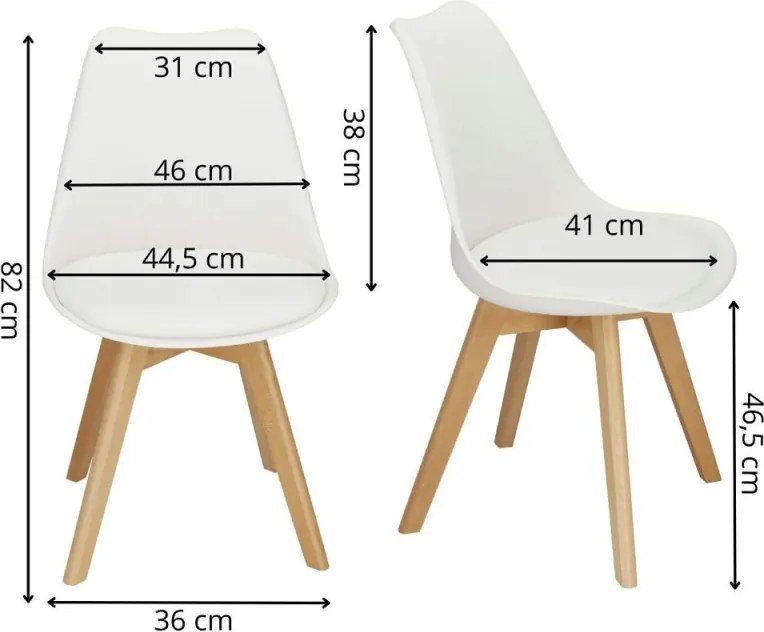 Designová židle SPRINGOS VERDE DC0016 bílá
