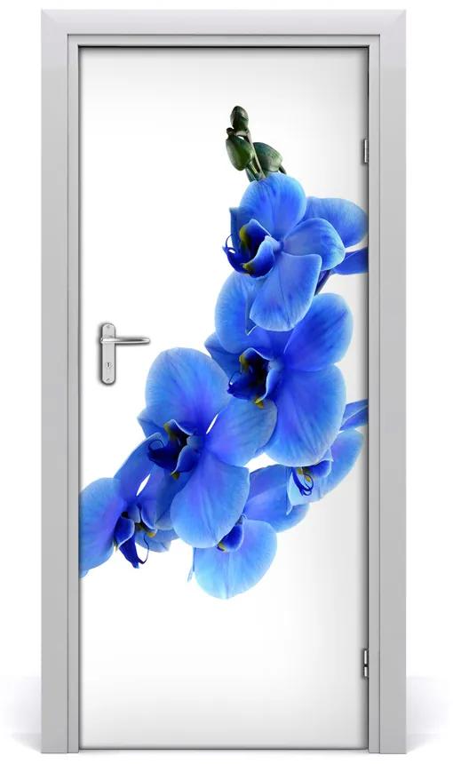 Fototapeta samolepící modrá Orchidejo 75x205 cm