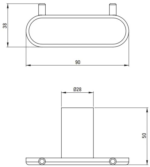 Deante Round příslušenství, koupelnový 2-háček na ručníky, zlatá matná, DEA-ADR_R121