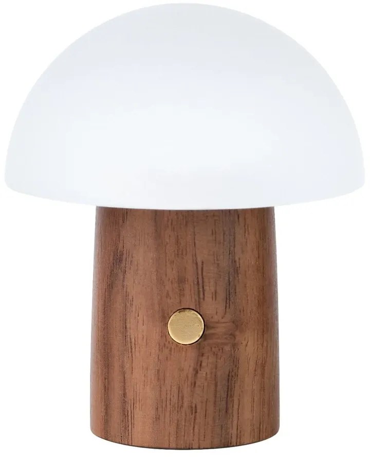 Bílá/v tmavě přírodní barvě LED stolní lampa (výška 7 cm) Alice Mushroom – Gingko