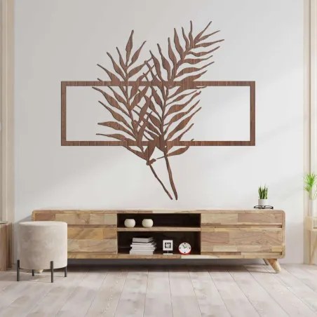 Dřevěná dekorace Tropické listy - Moderní botanický design | SENTOP HDF0303