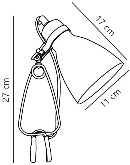 Nordlux - Stolní lampa s klipem CYCLONE 1xE14/15W/230V bílá