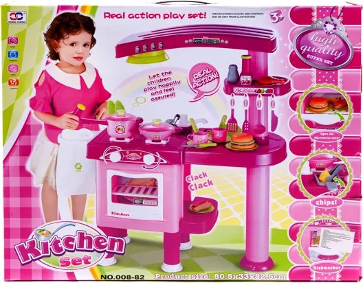 Aga4Kids Plastová kuchyňka KITCHEN 008-82 Pink