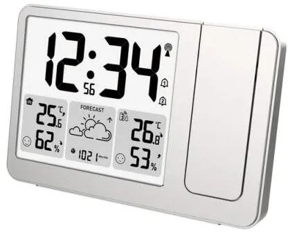 JVD  Rádiem řízená meteorologická stanice JVD RB3539 s projektorem na stěnu
