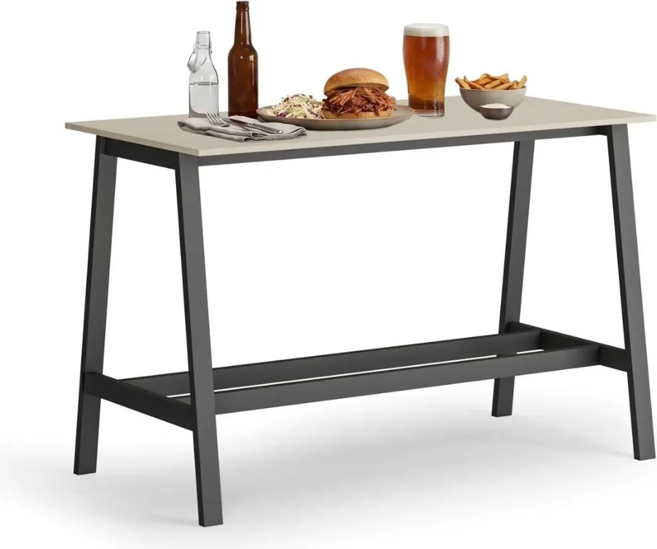 Vysoký barový stůl, 1600 x 800 mm, bříza