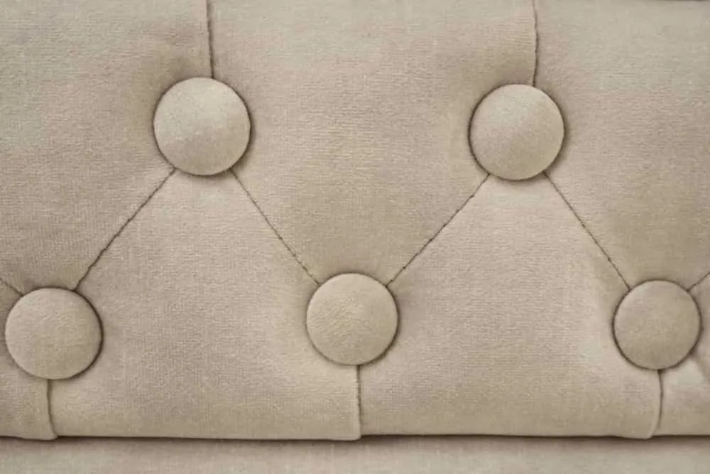 Designová dvousedačka Chesterfield 150 cm šampaňský samet