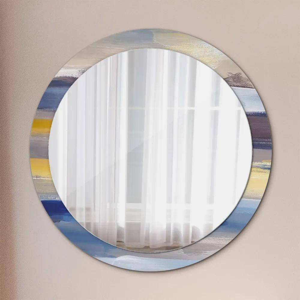 Kulaté dekorativní zrcadlo Abstraktní obrázek fi 90 cm