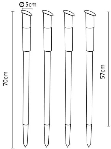 Monzana Solární zahradní LED osvětlení 4 ks 108849