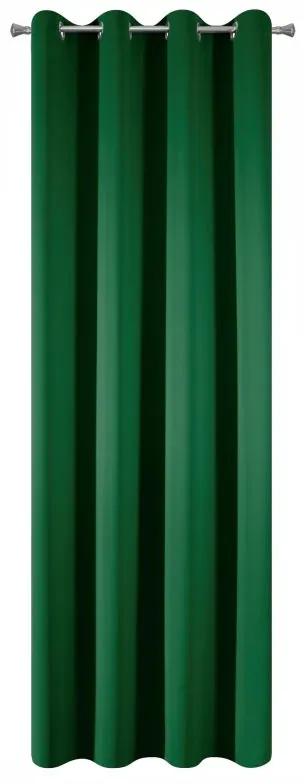 Dekorační závěs s kroužky "BLACKOUT" zatemňující SIERRA 135x250 cm, tmavě zelená, (cena za 1 kus) MyBestHome
