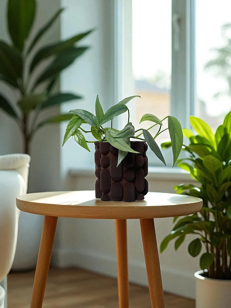 Plantbee Květináč Elgus 16cm čokoládová