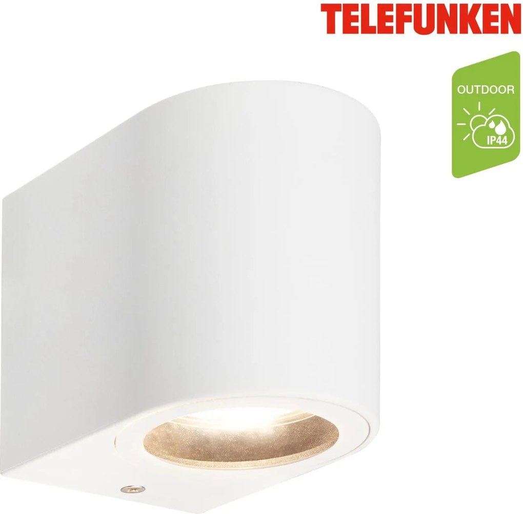 TF 322906TF TELEFUNKEN venkovní nástěnné svítidlo, ochrana proti stříkající vodě, bílé - BRILONER