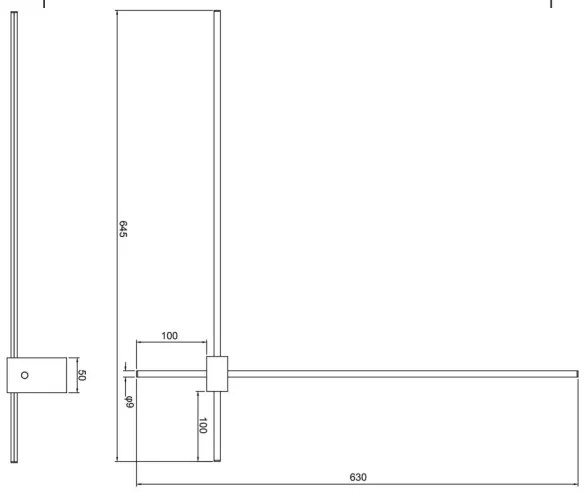Maytoni C070WL-L12GB3K - LED Nástěnné svítidlo PARS LED/12W/230V CRI 90 černá