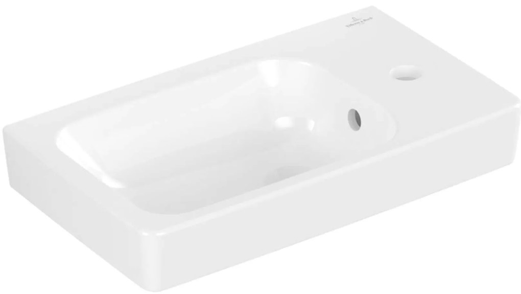 Villeroy & Boch Architectura - Umývátko 48x28 cm, s přepadem, otvor pro baterii vpravo, CeramicPlus, alpská bílá 438648R1