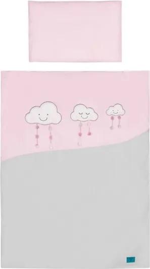BELISIMA | Obláčky | 3-dílné ložní povlečení Belisima Obláčky 100/135 růžové | Růžová |