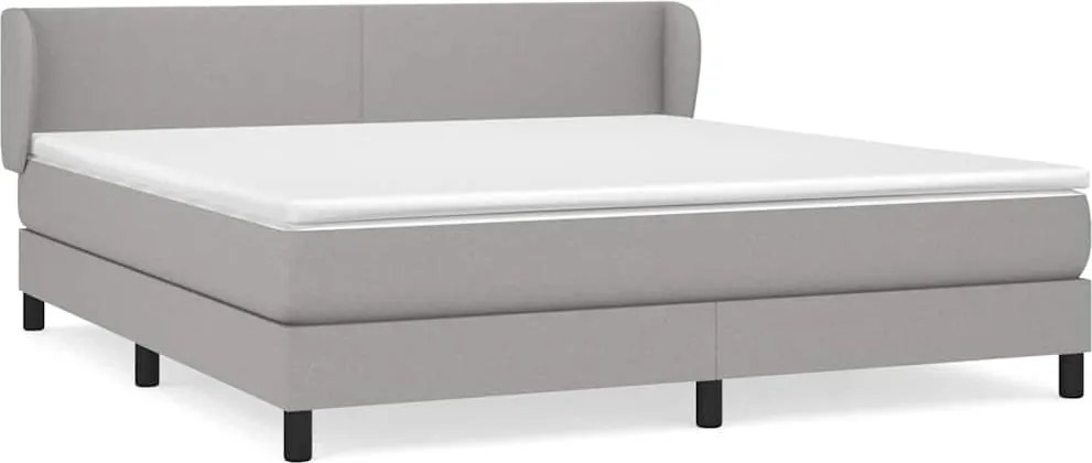 Box spring postel s matrací světle šedá 180 x 200 cm textil 3126101