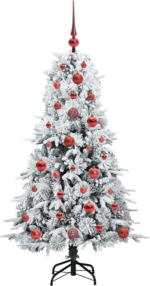 Umělý Skládací Vánoční Strom s stojanem Bílá 120 cm PE a PVC 3397458