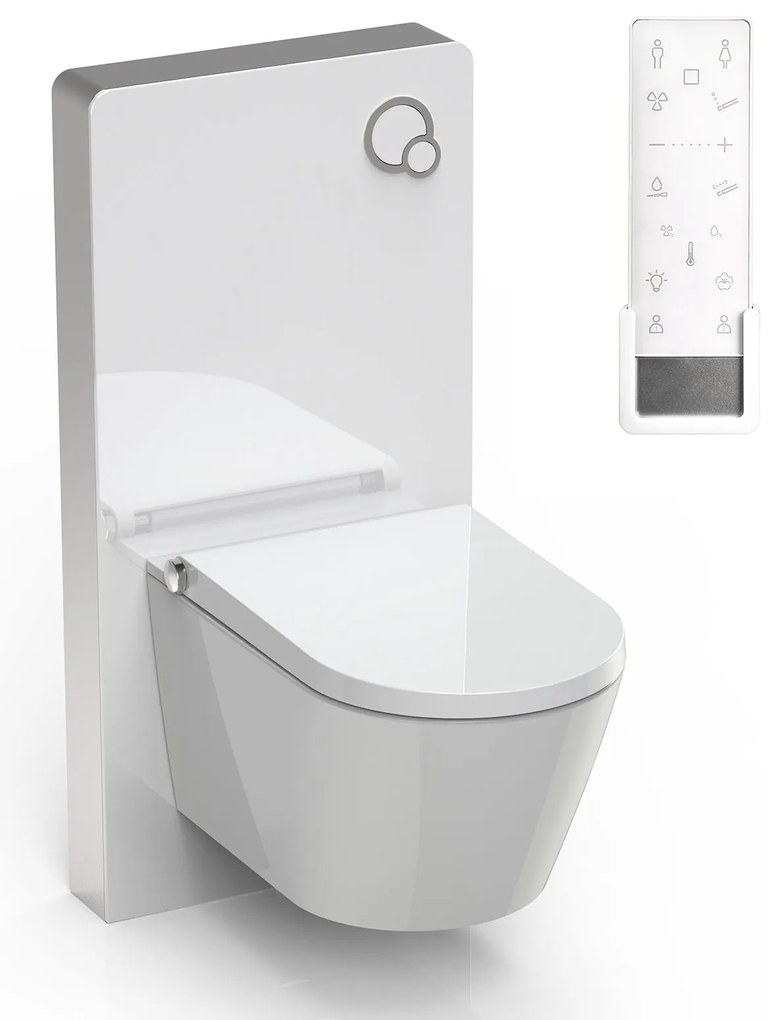 WC Set 8: Sprchovací toaleta PRO+ 1102Kompletní systém a sanitární modul 805 Bílá