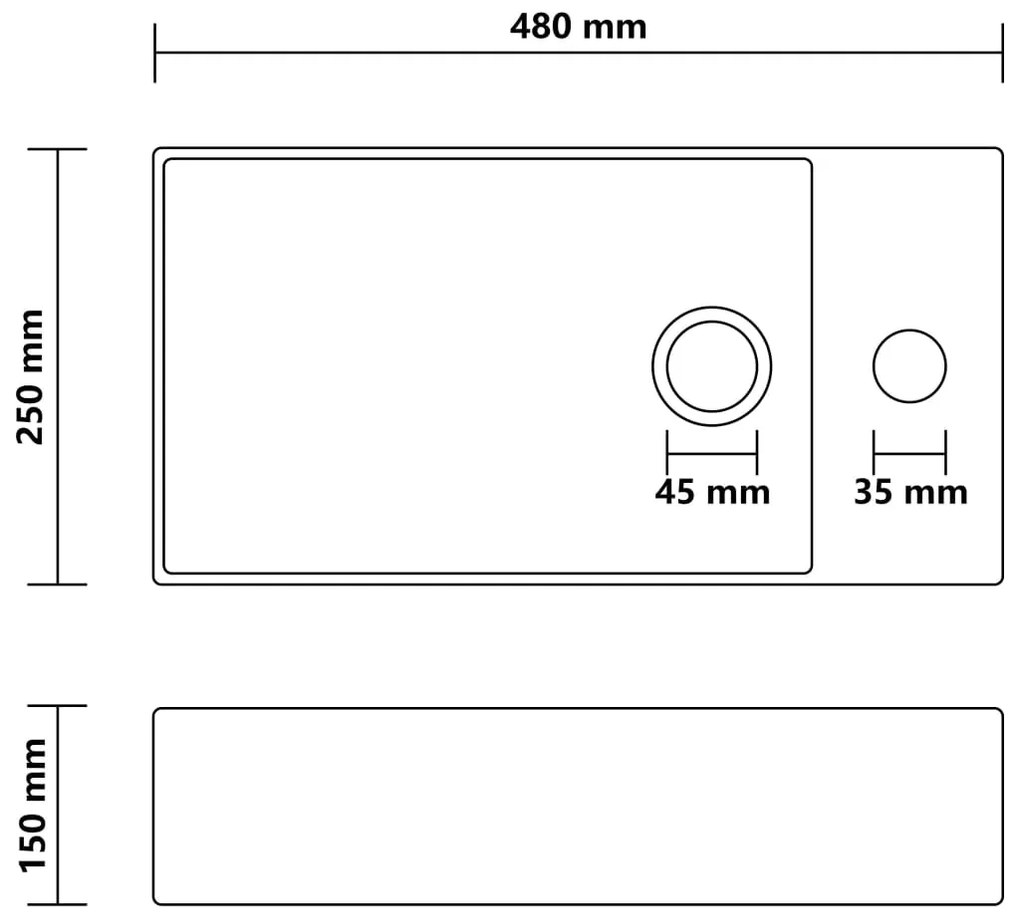 Marketos Koupelnové umyvadlo s přepadem keramické tmavě zelené