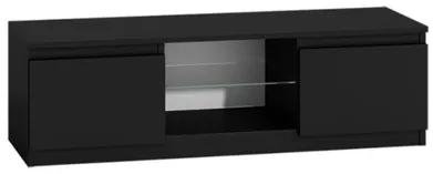 TV stolek LCD glass 140 cm černá lesklá