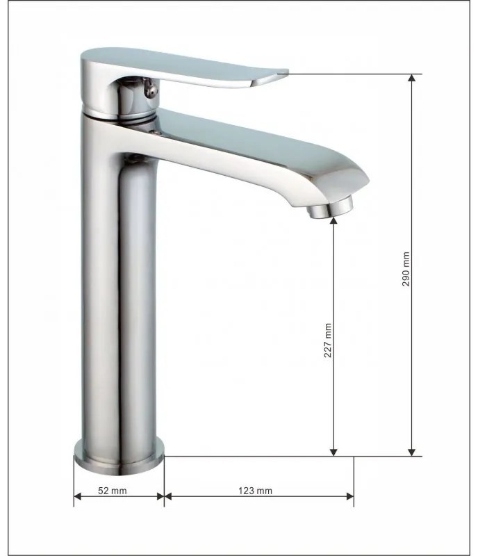 Umyvadlová baterie MEXEN PECOS vysoká chrom