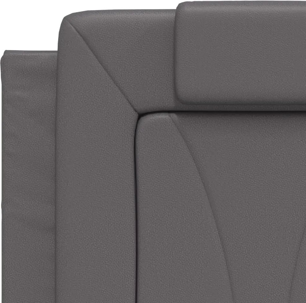 Postel Viana s matrací šedá 120 x 200 cm umělá kůže 3208785