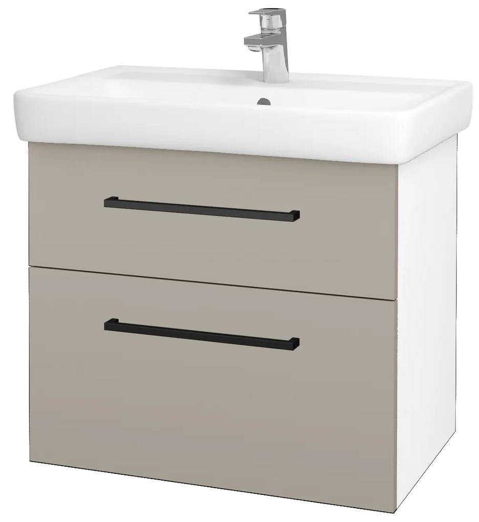 Dřevojas Koupelnová skříň Q MAX SZZ2 70 Varianta: N01 Bílá lesk / Úchytka T02 / D05 Oregon