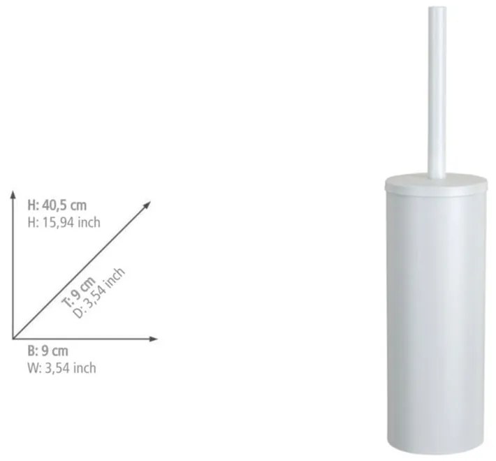 Bílá WC štětka z nerezové oceli Orea – Wenko