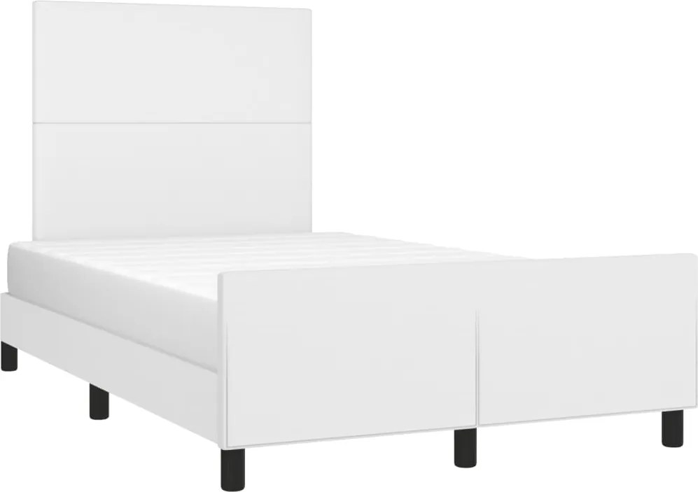 Rám postele bez matrace bílý 120x190 cm umělá kůže 3270549