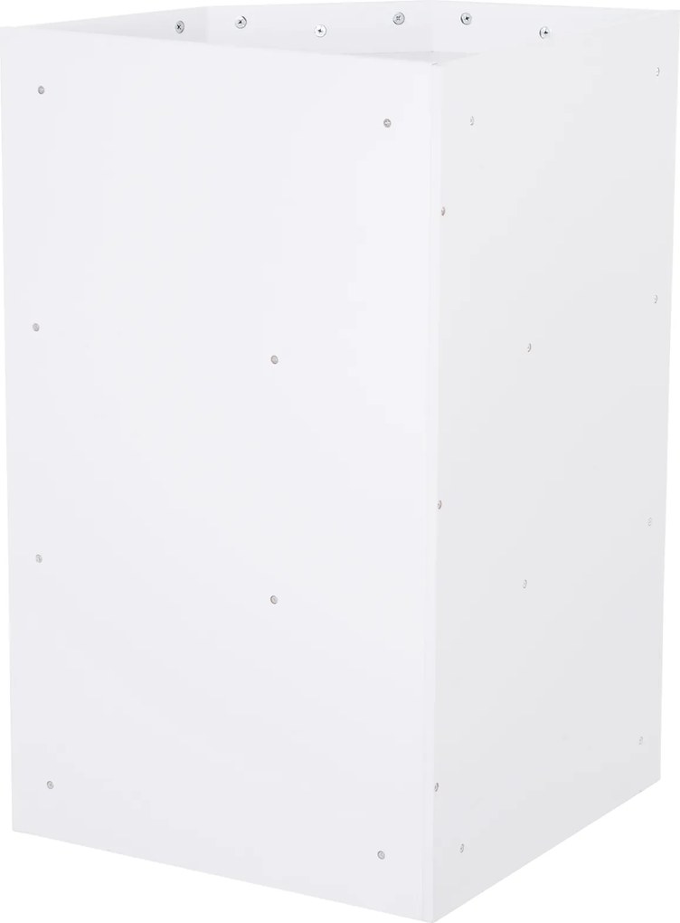 HOMCOM® Rohové regálové policové stojanové regály s 3 zásuvkami, úsporné místo, MDF, bílé