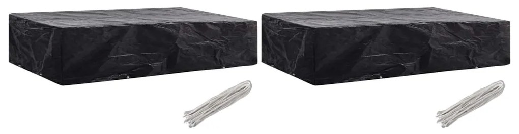 Plachty na opalovací lehátko 2 ks s 8 očky 218 x 77 x 55 cm 279133