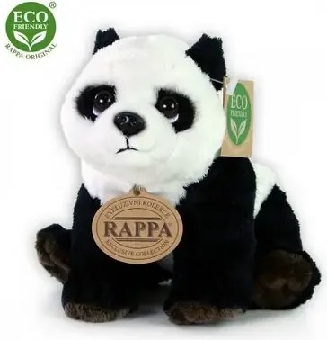 RAPPA Plyšová panda 18 cm / ECO-FRIENDLY / od 0 měsíců