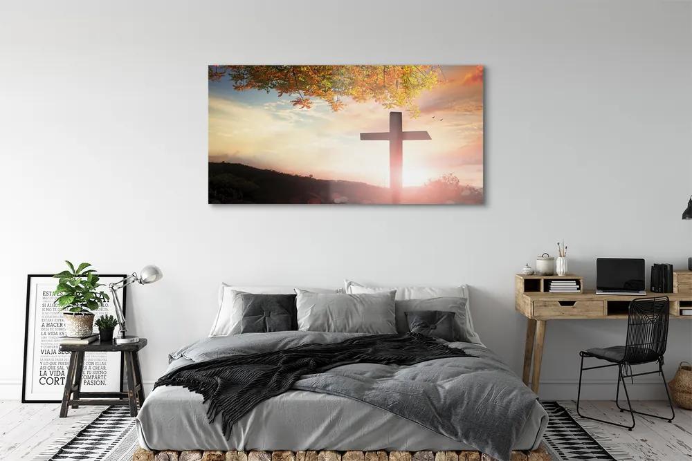akrylový obraz cross tree 140x70 cm