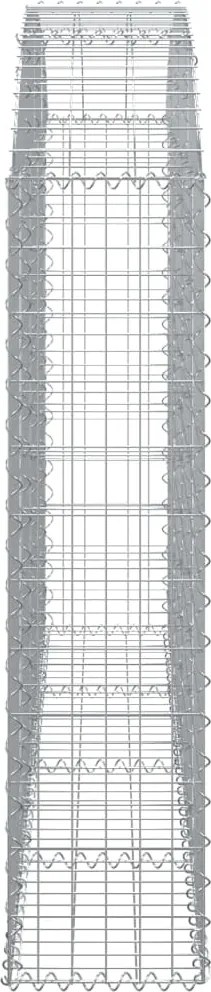 Klenutý gabionový koš 200 x 30 x 120/140 cm pozinkované železo 153466