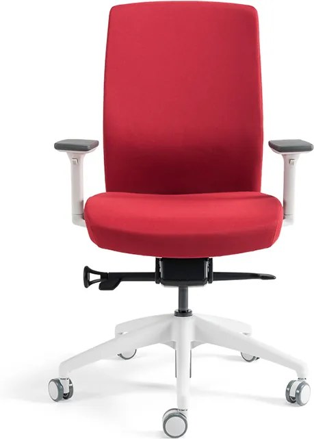 Kancelářská ergonomická židle BESTUHL J2 WHITE BP — více barev, bez podhlavníku Červená  202