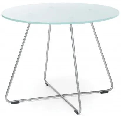 profim Konferenční stůl SV40 Deska stolu tvrzené sklo - mléčné (G1) Barva kostry - Profim šalvějově zelená RAL 6021