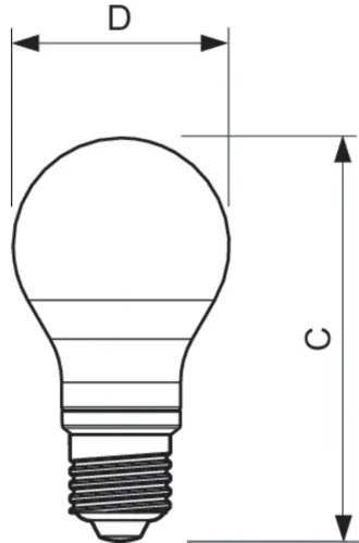 LED žárovka E27 PILA A60 FR 4,5W (40W) teplá bílá (2700K)