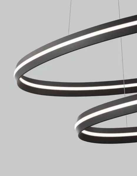 LED lustr Torrente 40 černé
