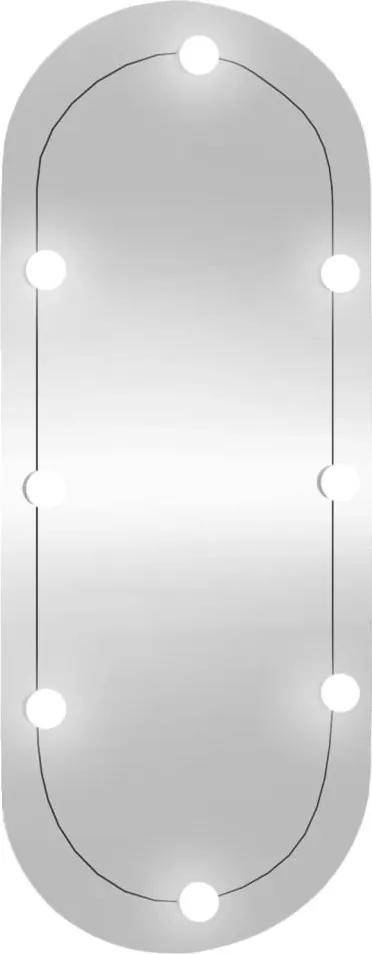 vidaXL Nástěnné zrcadlo s LED osvětlením 45 x 100 cm sklo oválné [3189164]