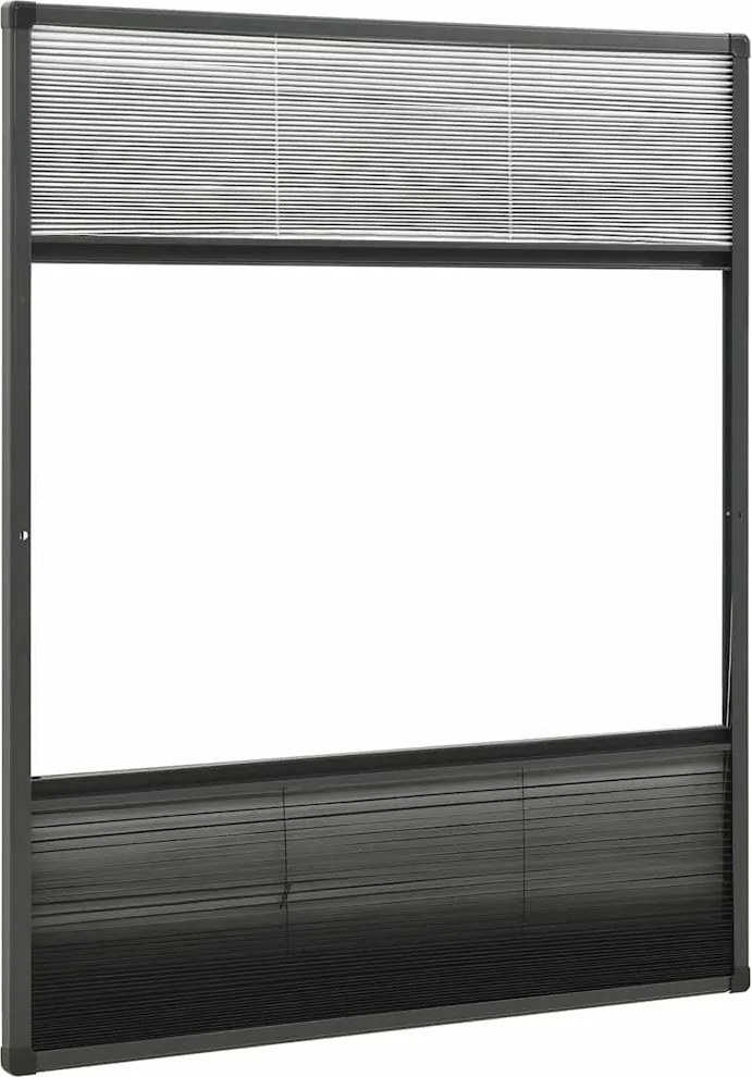 Plisovaná okenní síť proti hmyzu se zástěnou hliník 60x80 cm 148682