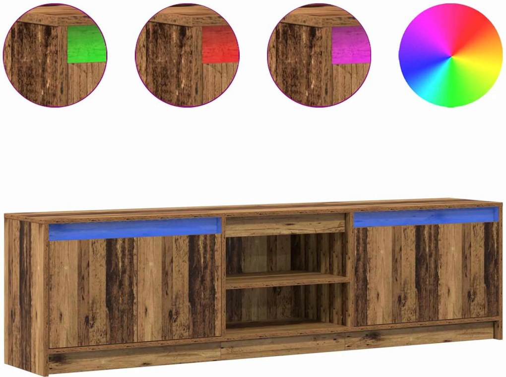 TV jednotky 180 x 34 x 50 cm Hnědá Kompozitní dřevo 3378504