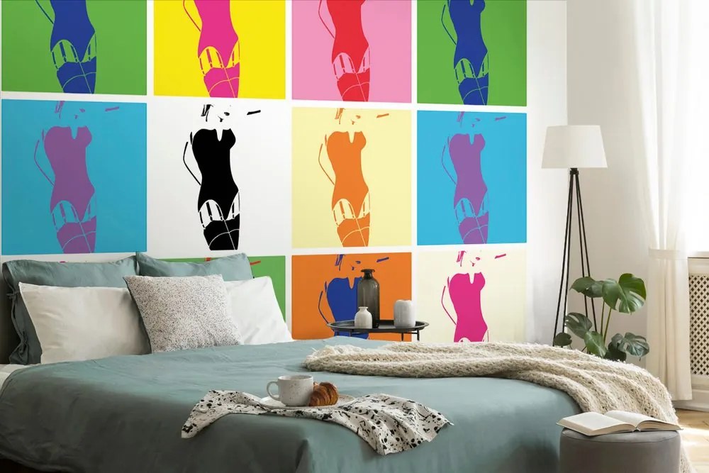 Samolepící tapeta pop art půvab ženy