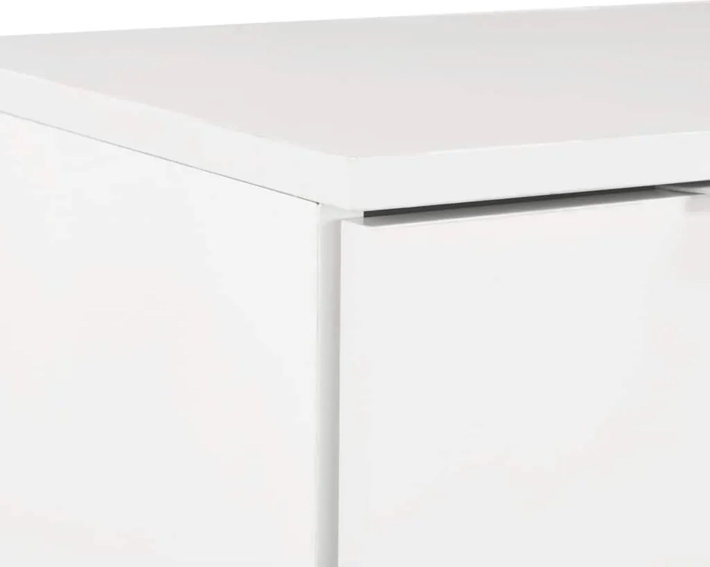 Příborník bílý s vysokým leskem 71x35x80 cm kompozitní dřevo 283715